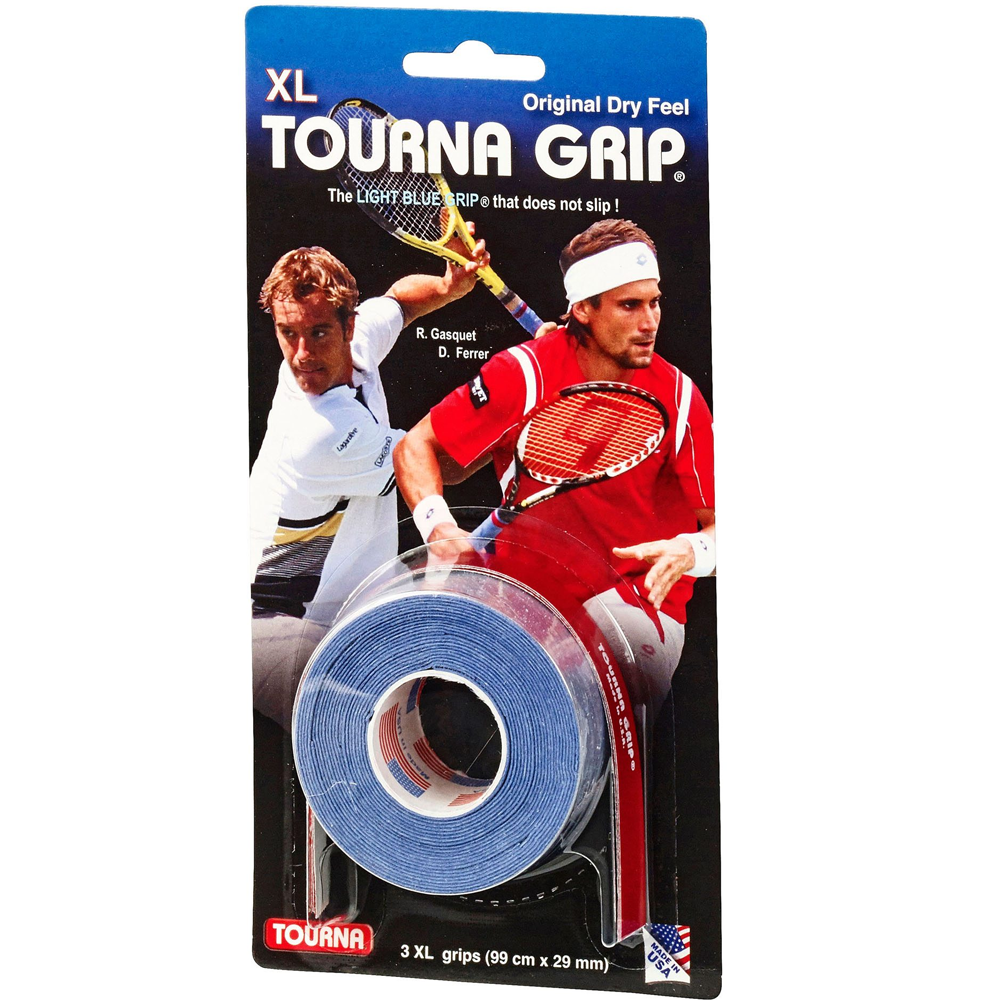 Tourna Grip Original XL Overgrip (Blue) 3 Roll | Stringers' World