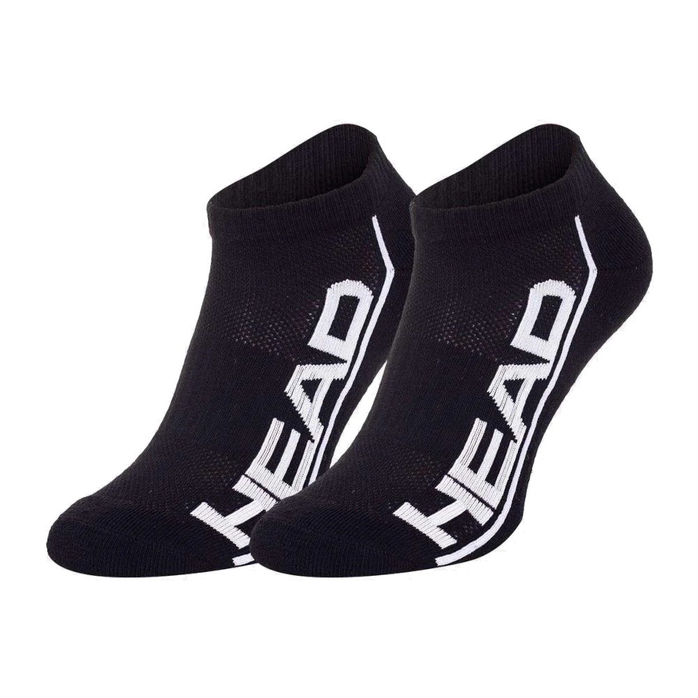 Head Mens Performance Stripe Sneaker Socks Black (2 Pack) | Padelshack
