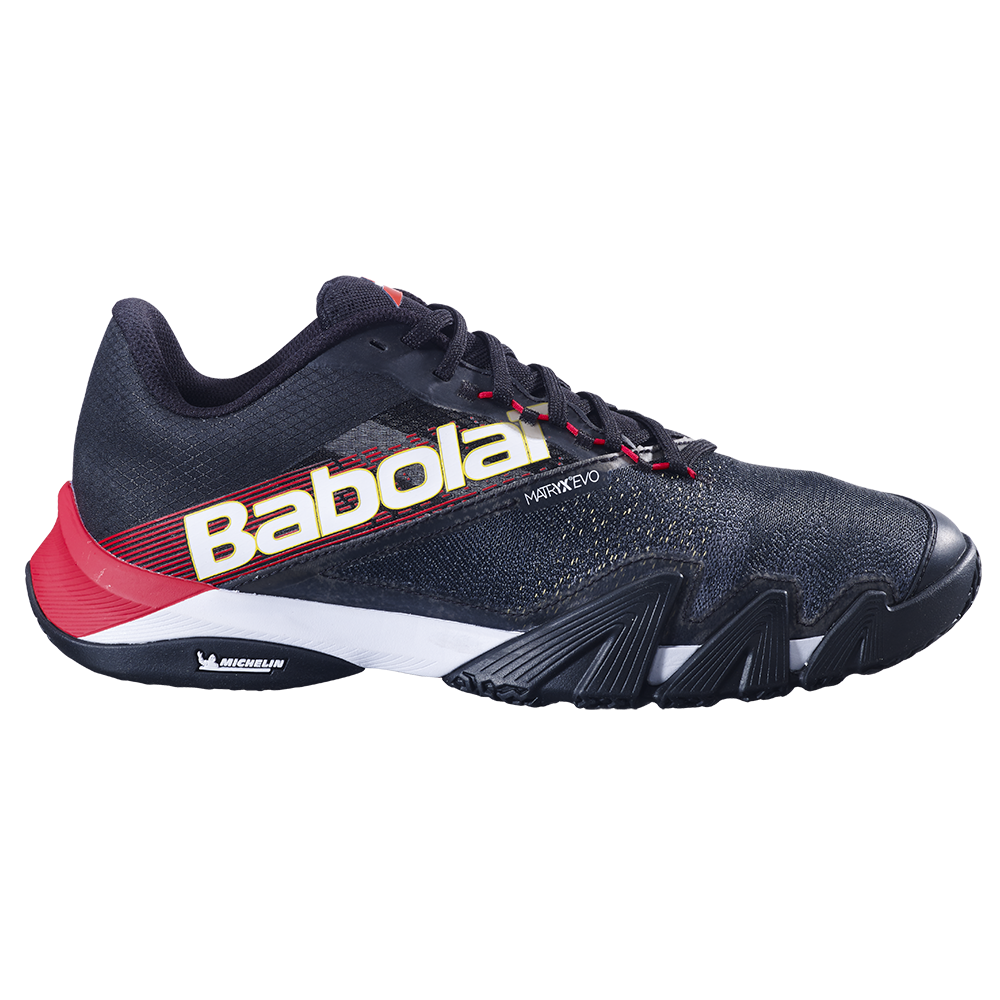 Babolat Mens Jet Premura 2 Padel Shoes (Black/Tomato Red) (2025 ...