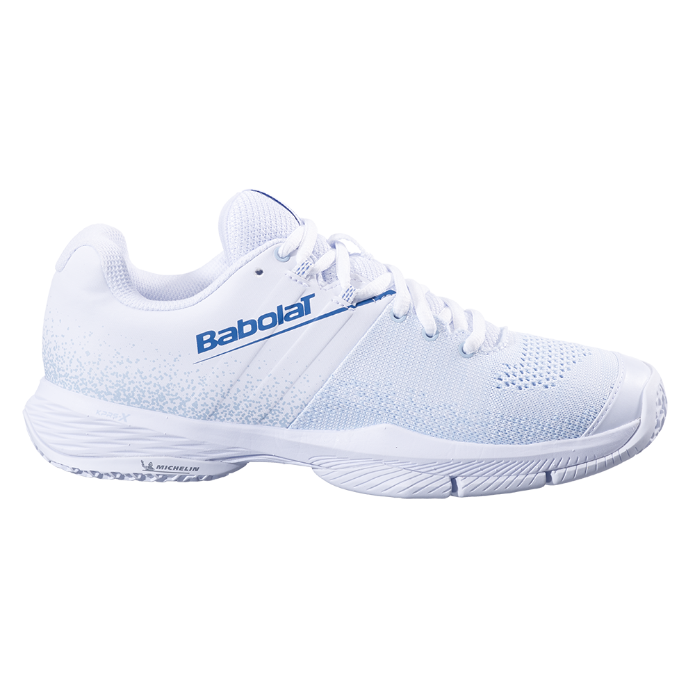 Babolat Womens Sensa Padel Shoes (White/Cool Blue) (2025) | PadelShack