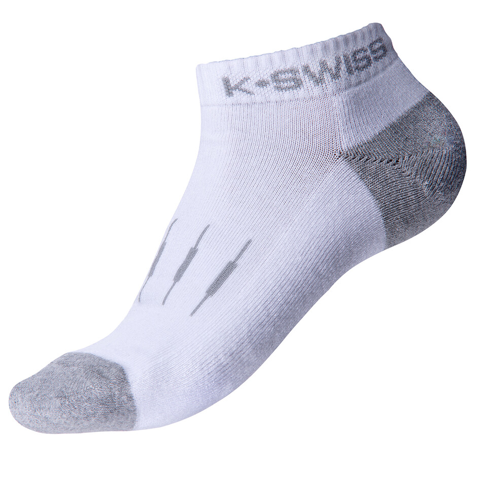 K-Swiss Ladies Low Cut Socks (White) (3 Pack) | PadelShack